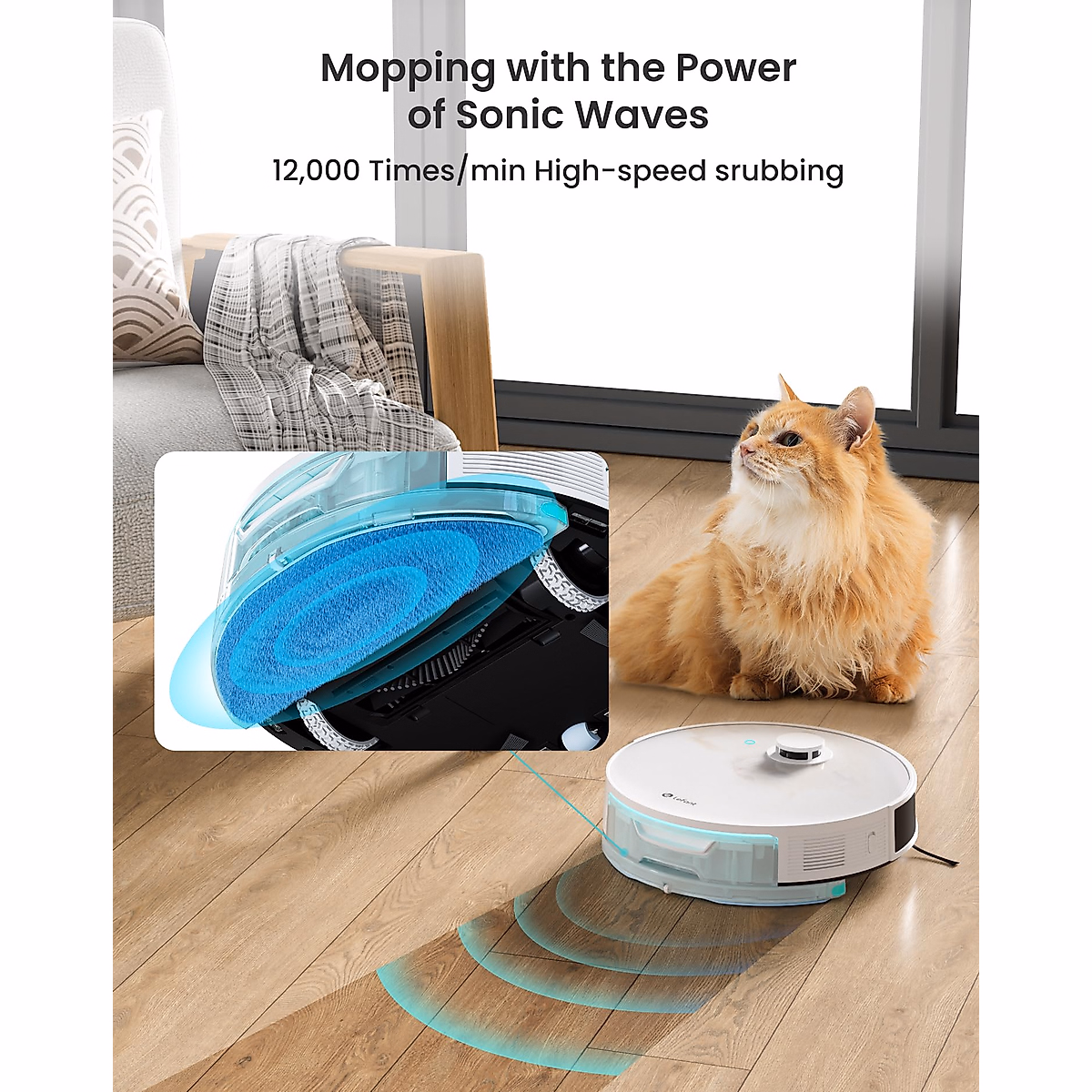 Lefant N3 Robot Vacuum and Mop Combo, Precision Mapping with Lidar & dToF Sensors, Max 4000Pa Suction, Ultrasonic Carpet Detection, Robotic Vacuum Cleaner with Sonic Mopping, WiFi/App/Alexa Control