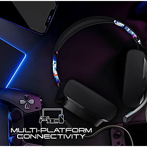 Skullcandy SLYR Multi-Platform Over-Ear Wired Gaming Headset, Works with Xbox Playstation and PC - Blue