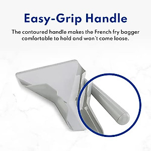 New Star Foodservice 37791 Polycarbonate Commercial French Fry Bagger with Dual Handle