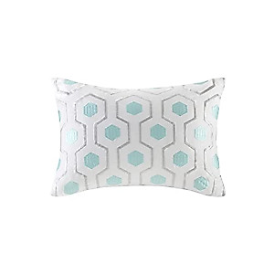 Intelligent Design Toren Complete Bag Tufted Embroidered Comforter with Sheet, Season Bedding Set, Full, Aqua