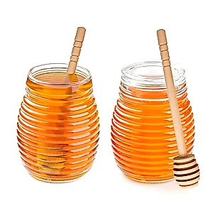 BLUE TOP 20PCS Wooden Honey Dipper Stick 6 Inch Individually Wrapped Honey Stirrer Stick,Honeycomb Sticks,Honey Wand for Honey Jar Dispense Drizzle Honey and Wedding Party Favors Gift.