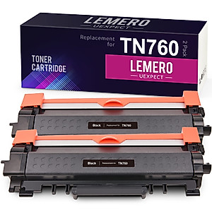 TN760 LemeroUexpect Remanufactured Toner Cartridge Replacement for Brother TN760 TN-760/TN-730 Black High Yield Toner TN730 for MFC-L2710DW DCP-L2550DW MFC-L2690DW L2717DW HL-L2395DW L2350DW Printer