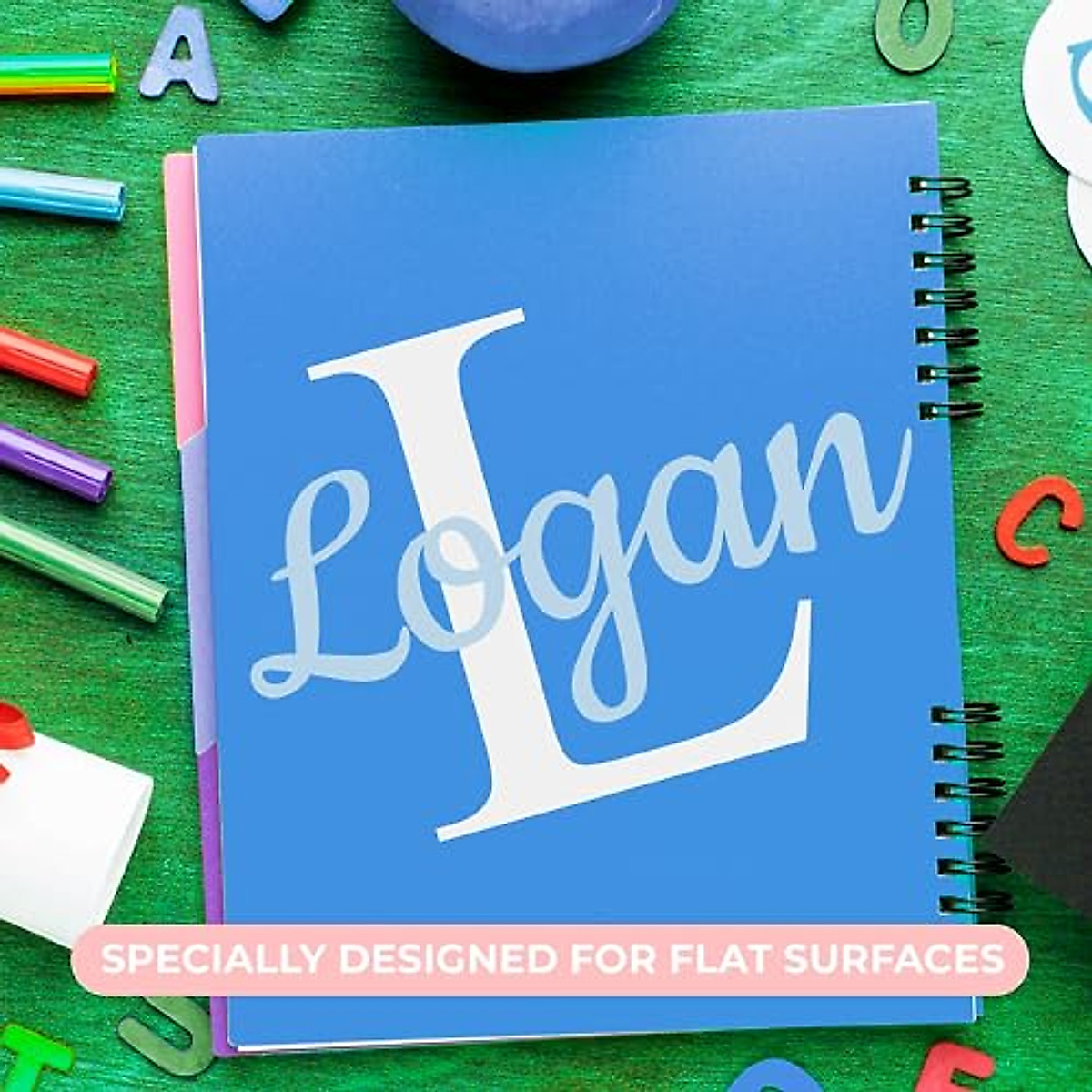 Personalized Name & Initial Vinyl Wall Decor I Nursery Wall Decal for Baby Boy & Girl Decoration I Stickers for Kids I Multiple Options for Customization (Wide 30" x 20" Height (Medium))