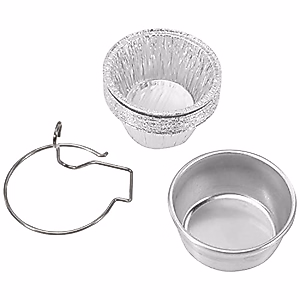 Grease Cup with Clip for Char-Broil Outdoor Grills, Replacement for Masterbuilt 30-inch Propane Smoker, Come with Aluminum Drip Cups(10 Pack)