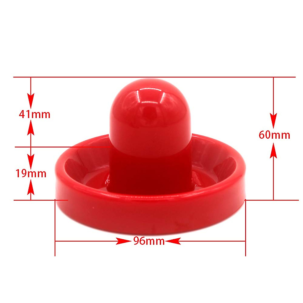 BQSPT Air Hockey Pucks and Paddles,Air Hockey Pushers and Pucks,Goal Handles Paddles Replacement Accessories for Game Tables (4 Striker 96mm with Pads, 8 Pucks 64mm Thick and Thin)