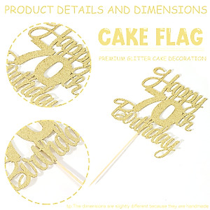 Happy 70th Birthday Cake Topper - 70th Anniversary Cake Topper,happy 70th Birthday Cake Topper,70 Cake Topper Gold,70th Birthday Cake Topper,70th Anniversary Cake Topper Gold Party Decorations