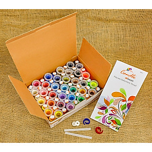 Candle 63 Colors Embroidery Machine Thread - Kit of Polyester Brother Thread Spools 500M (550 Yards) for Home Users