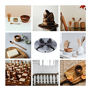 DEEFIINE 6 Inch Wood Lathe Chuck Set 1" x 8 tpi, Self Centering 4 Jaw Wood Turning Chuck