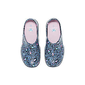 Anywear Journey Men and Women Shoes Injected Molded EVA Slip-On Garden Shoes, Chef Shoes, 11, Leopard Sweet Heart