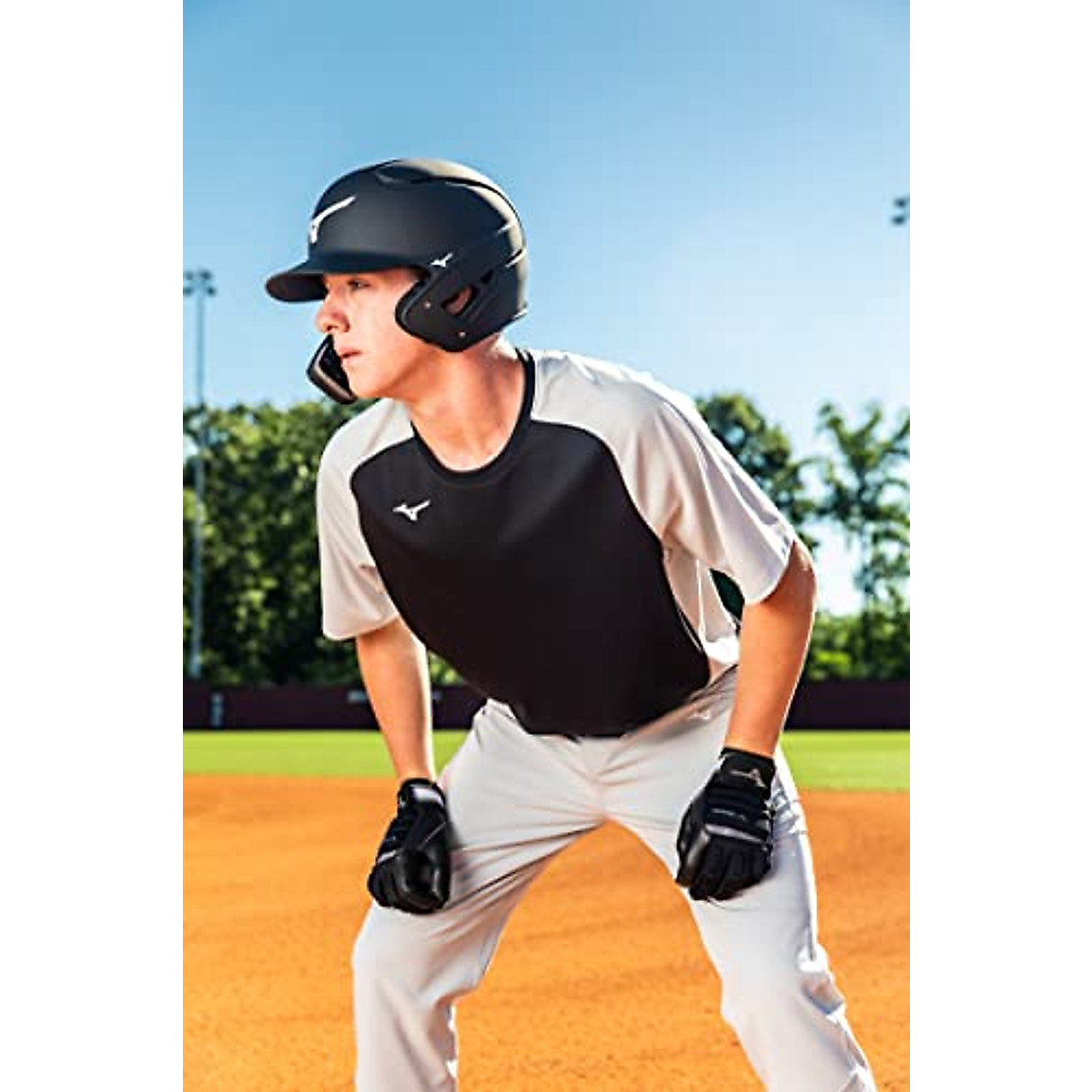 Mizuno Batters Face Protector, Navy, Right Hand Batter