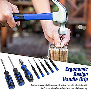 Home/Auto Repair Tool Kit, PTSTEL 179 Piece General Household Hand Tool Set For Apartment, Garage, Dorm and Office Use With Solid Carrying Tool Box