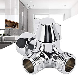 G1/2 Diverter Valve, 3 Way Diverter, Shower Three way T shaped Adapter, Water Diverter Connector Toilet Bidet Water Separator