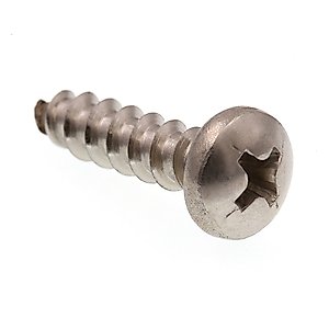 Prime-Line 9020308 Sheet Metal Screw, Self-Tapping, Pan Head Phillips, #10 X 3/4 in, Grade 18-8 Stainless Steel, Pack of 100