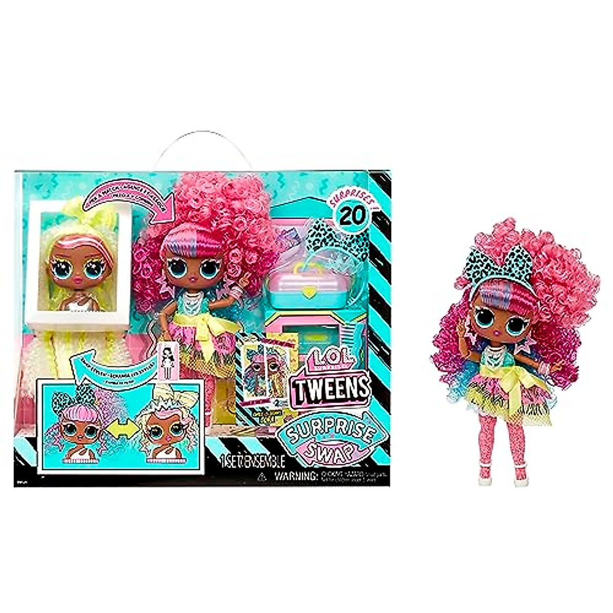 LOL Surprise Tweens Surprise Swap Curls-2-Crimps Cora Fashion Doll with 20+ Surprises Including Styling Head and Fabulous Fashions and Accessories – Great Gift for Kids Ages 4+