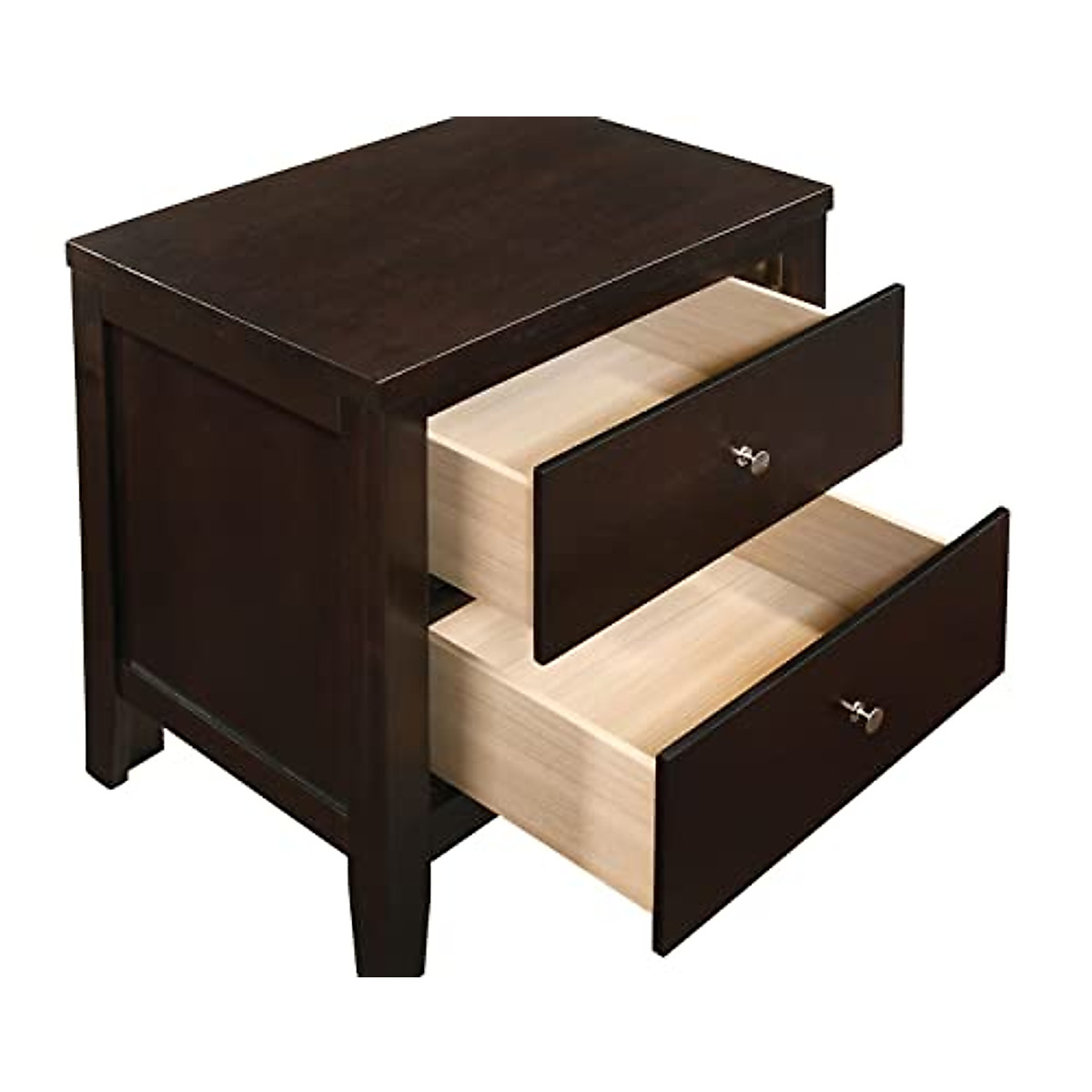 Coaster Furniture Carlton Transitional 2 Drawer Nightstand Bedroom Bedside Table Storage Drawers Cappuccino Brown 202092