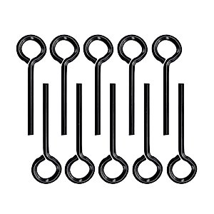 Aienxn 10pcs Black 5/32 inch Standard Hex Dogging Key with Full Loop, Metal Allen Wrench Door Key for Push Bar Panic Exit Device Q-O-046-BK-5/32
