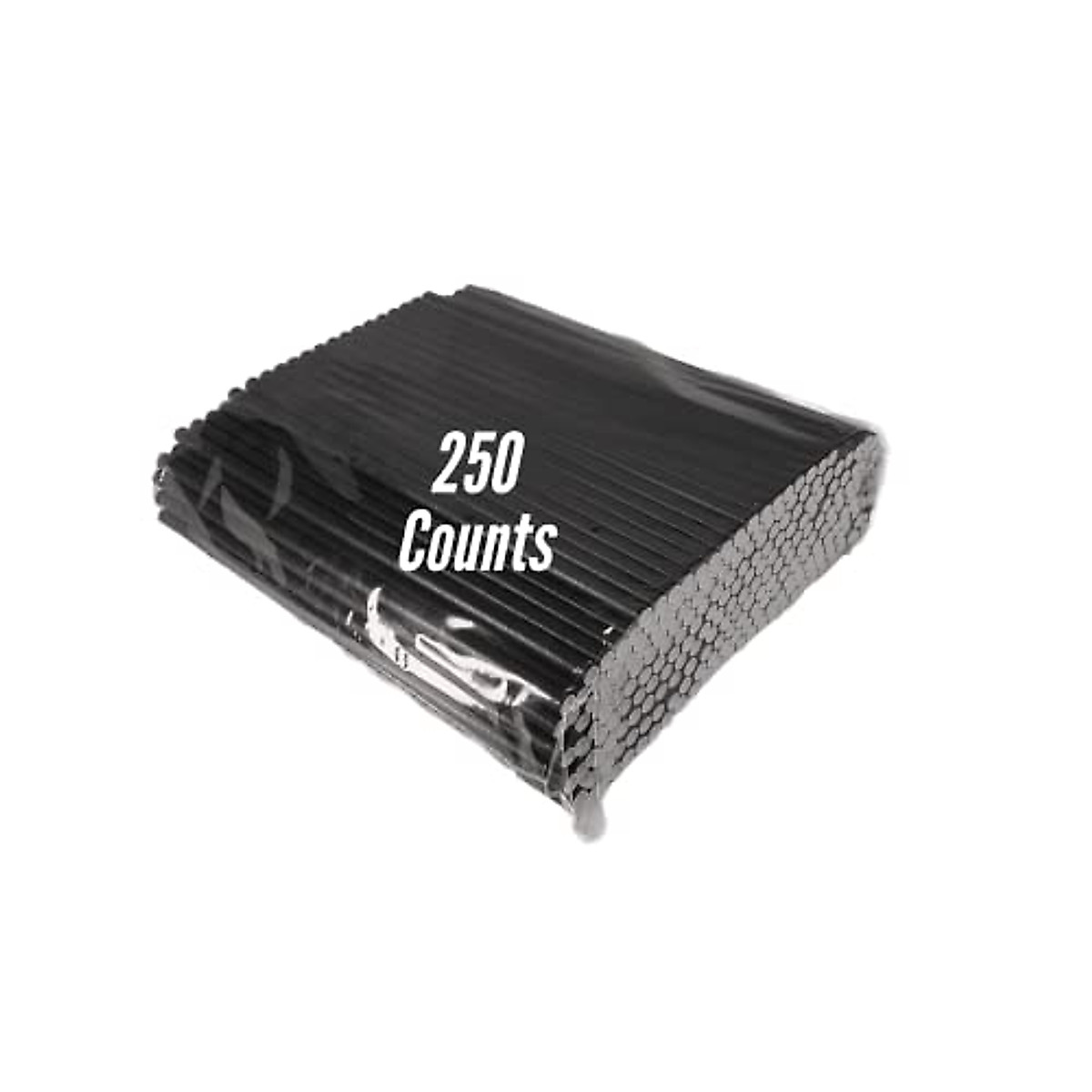 Black Paper Straws, 250Count, 7.75X0.24 inch, Strong and Durable Paper Straws for Drinks, Disposable Drinking Straws Bulk