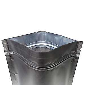 Double-Sided Matte Full Color Stand-Up Ziplock Food Safe Storage Bags (Silver, 16x22cm (6.25" x 8.7"))