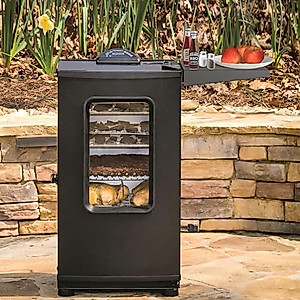 only fire Electric Smoker Side Shelf for Masterbuilt 30'' and 40''Digital Electric Smokers Grill - Add Extra Operation Space While Cooking, Black