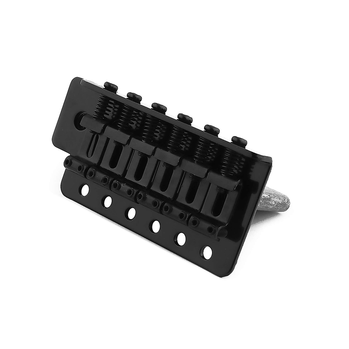 Metallor 6 String Guitar Tremolo Bridge with Whammy Bar for Fender Strat Squier Style Electric Guitar Black.