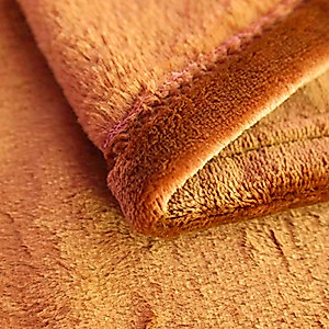 SOCHOW Flannel Fleece Blanket Twin Size, All Season Lightweight Super Soft Cozy Blanket for Bed or Couch, Orange