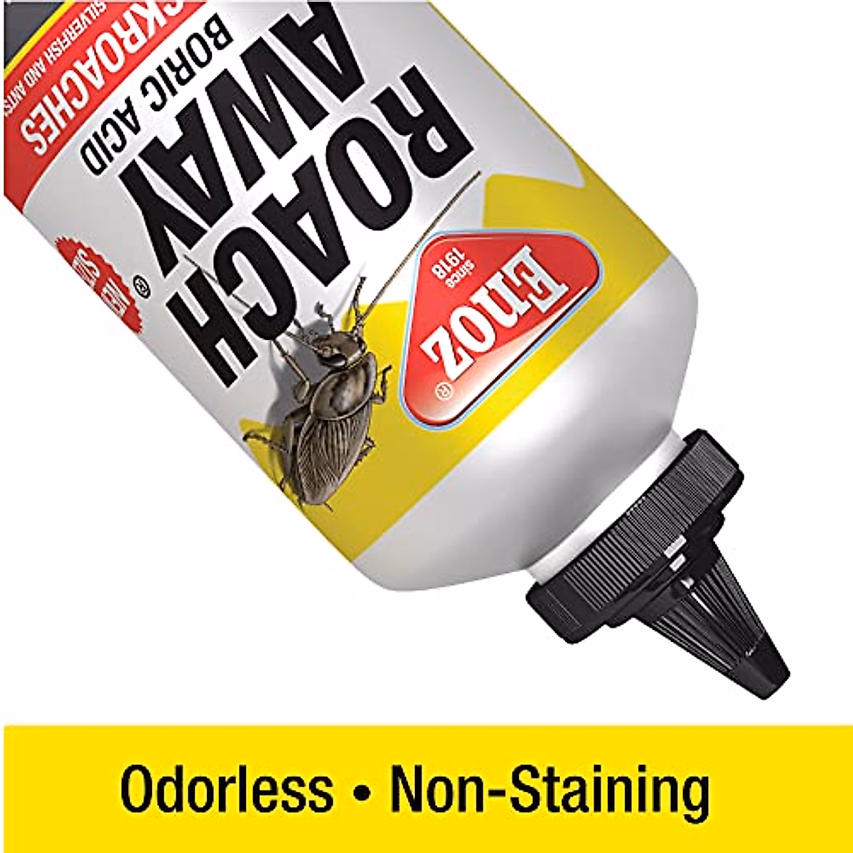 Enoz No Zone Roach Away Boric Acid Powder, Kills Cockroaches, Silverfish, and Ants (Pack of 6)