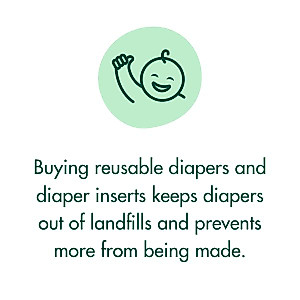 Naturally Nature Cloth Diaper Inserts, 5 Layer Rayon Fleece, Pack of 12, Resuable, Washable Inserts for Cloth Diapers, Gray Color