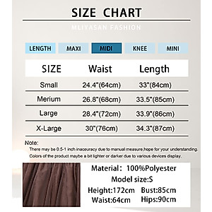 Women’s Tulle Skirts Midi Elastic High Waist Pleated Mesh Flowy A-Line Party Long Tutu Skirt