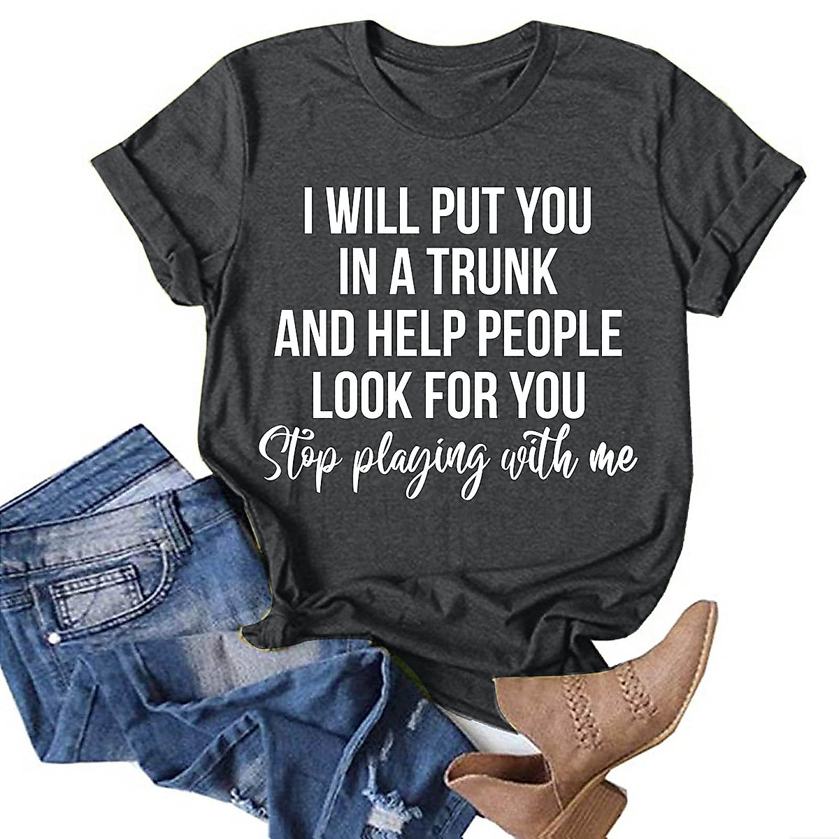 Cheifay Tank Tops Women 3XL Tall Funny Saying Shirts for Women Crew Neck Short Sleeve Tops Letter Print Going Out Tees Casual Workout Tshirt Tank Tops Women Workout