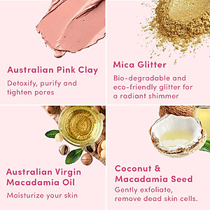 Sand & Sky Australian Pink Clay Smoothing Body Sand. Organic Exfoliating Body Scrub