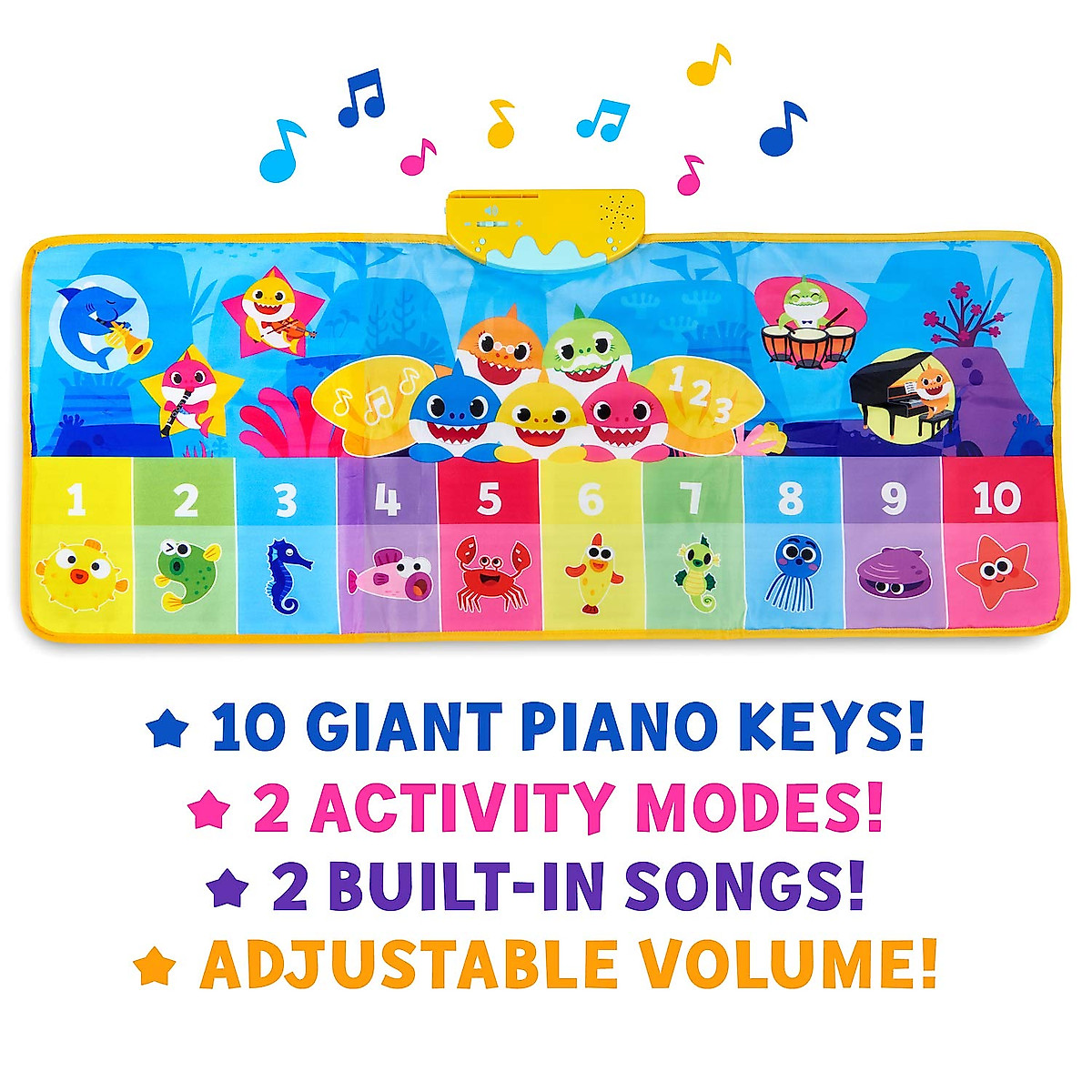 WowWee Baby Shark Official - Step & Sing Piano Dance Mat