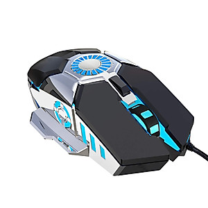 Gojiny Programmable Gaming Mouse, Wired Gaming Mouse 6400DPI Macro Programming Mouse for PC Laptop Desktop
