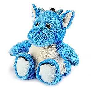 Warmies Plush Heat Up Microwavable Soft Cuddly Toys with A Lavender Scent, Dragon Blue