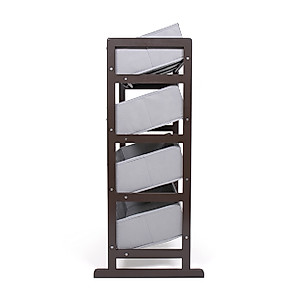 Humble Crew, Dark Pine/Grey Fabric Organizer Storage Unit, 8 Bins