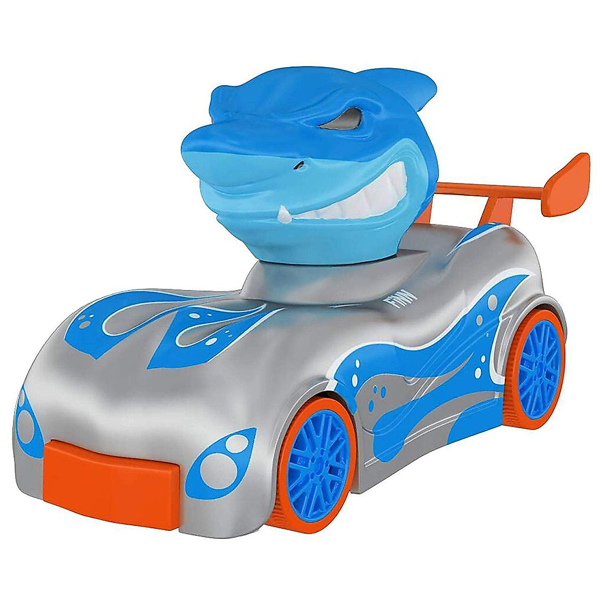 Knuckle Headz Duo Head Poppin' Quick Shot Pull Back Crash Derby Race Cars - Finn The Shark and Rex The Dinosaur