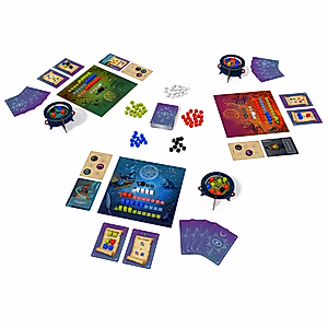 AEG Whirling Witchcraft | Use Recipes, Generate Magical Ingredients & Overflow Opponent's Cauldron | Halloween Board Game | 2-5 Players | Ages 10+