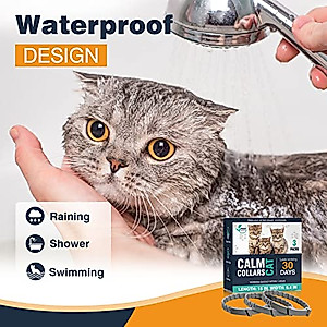3 Packs Calming Collar for Cats, Pheromone Calm Collar Long-Lasting 30 Days Efficient Relieve Anxiety Stress Help Relaxing Comfortable Cat Calming Collars for Kittens Adjustable Breakaway Design Gray