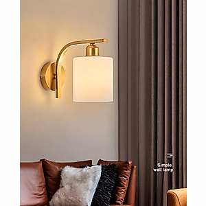 KEFA Modern Battery Operated Wall Sconce Set of 2, Gold Sconces Wall Lighting with Remote Control,Dimmable Cordless Wall Lamp Non Hardwired Bedside Lamp Wall Mounted Cordless for Fireplace, Mirror