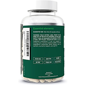 Essential Elements Bone Boost Bone Health Supplement - Bone Support and Calcium Supplement with Vitamin D 3, K2, Cissus Quadrangularis for Bone Strength - 90 Capsules (30 Day Supply)