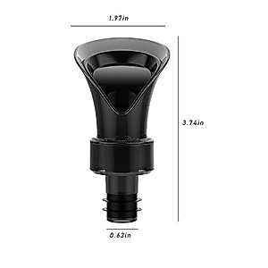 2 in 1 Wine Aerator Pourer, 4 Inch Flower Petal Type Silicone Wine Pourer, Easy to Use Wine Dispenser, Wine Stopper for Home Bar Tool, Wine Accessories, Black