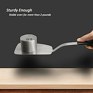 Stainless Steel Flexible Spatula Solid Turner, XiaoZu Thin Metal Spatula for Cast Iron Skillet, Thin Blade and Heat Resistant Silicone Handle, Great for Egg, Cookie, Meat, Crep, Large