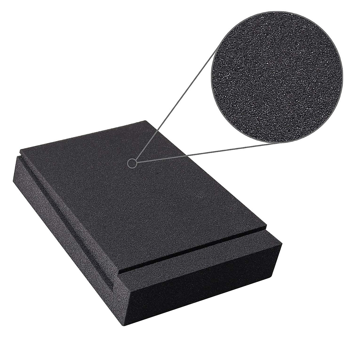 Studio Monitor Isolation Pads, Suitable for 5" inch Speakers, High-Density Acoustic Foam for Significant Sound Improvement, Prevent Vibrations and Fits most Stands - 2 Pads