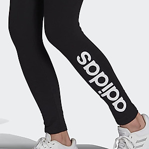 adidas womens Loungewear Essentials High-waisted Logo Leggings Tights, Black/White, 3X US