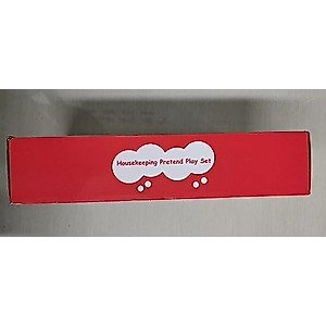 HELLOWOOD Kids Cleaning Set, 8pcs Housekeeping Play Set Includes Broom Mop Duster Dustpan Brushes Rag and Organizing Stand, Cleaning Toys Gift for Toddlers Girls Boys Age 3-6, Solid Beech Wood