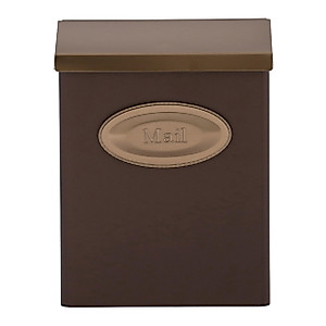 Architectural Mailboxes Designer Lockable Wall Mount Mailbox, Venetian Bronze with Brass