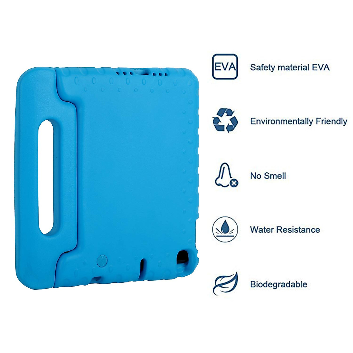 CAM-ULATA New iPad Mini 5th Generation 2019 Case Kids Durable Shockproof Convertible Handle Light Weight Soft Kid Friendly Protective Case Cover for iPad Mini 4 2015 Mini 5 2019,Blue