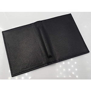AG Wallets 2 ID Leather Bifold License Holder (Black)