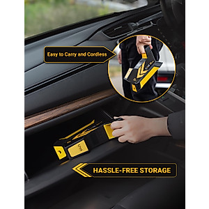 CAIR Tire Inflator Portable Air Compressor, 12V DC Small Air Pump for Car Tires - Car Accessories, 150PSI Smart Digital Pressure Gauge, LED Light for Motorcycle, Bike, Ball and Inflatables