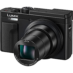 Panasonic Lumix DCZS80 Digital Camera (Black) (DC-ZS80K) - Bundle - with 64GB Memory Card + DMW-BLE9 Battery + 12 Inch Flexible Tripod + Camera Bag + Cleaning Set + USB Card Reader
