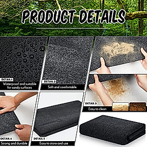 Haull Outdoor Storage Shed Floor Mat Waterproof Outdoor Carport Mat Thickened Soft Patio Furniture Mat Washable with Non Slip Backing, Storage Shed Not Included (6 x 8.2 FT)